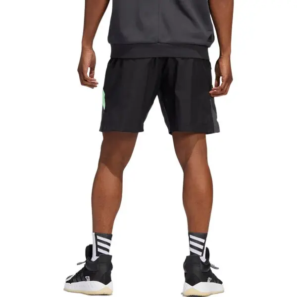 Adidas Galaxy Stripe Logo Straight Shorts - Black