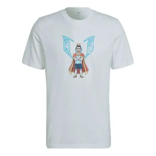 Adidas Messi 3k G T Series Soccer/football Sports Round Neck Short Sleeve White - Multi-color