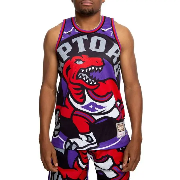Mitchell & Ness Toronto Raptors Big Face Basketball Tank - Purple