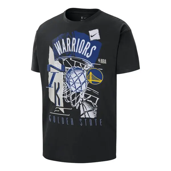 Nike Nba Golden State Warriors Courtside T-shirt - Black