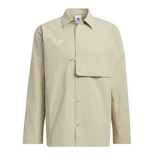 Adidas Originals Cny Limited Button Sports Long Sleeves Prairie Brown Shirt - Default Color