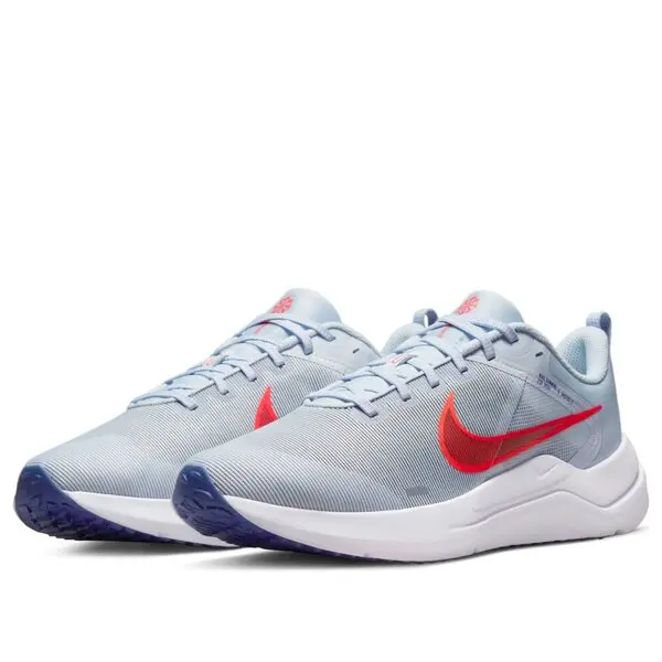 Nike Downshifter 12 Athletic Sneakers - Grey/red/white