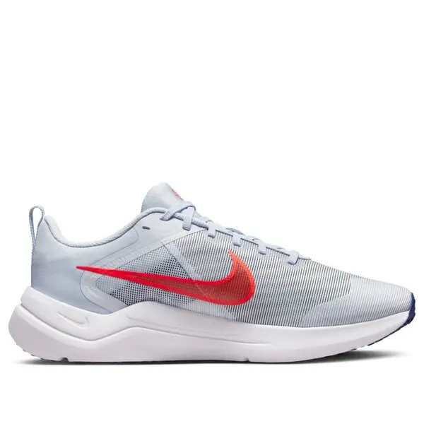 Nike Downshifter 12 Athletic Sneakers - Grey/red/white