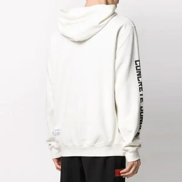 Heron Preston Popover Hoodie With Water Colours Print And Embroidery
