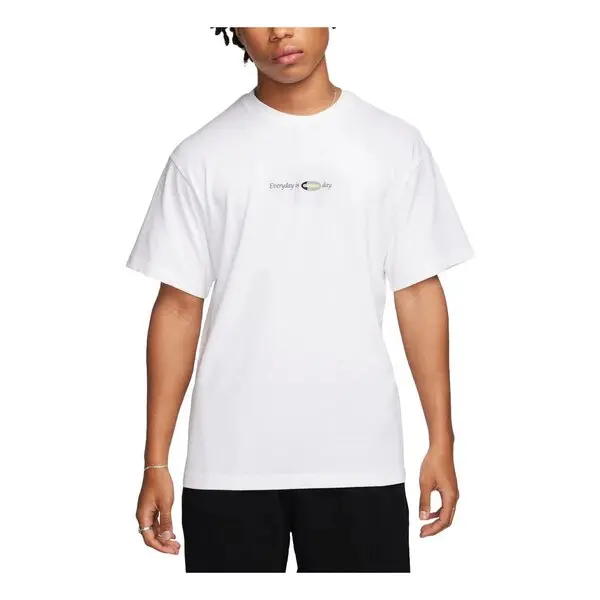 Nike Max Day T-shirt Asia Sizing 'white Black - White/black