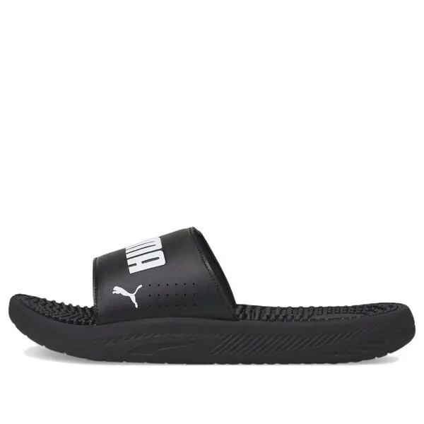 PUMA Softride Slide Massage Sandals - Black/white