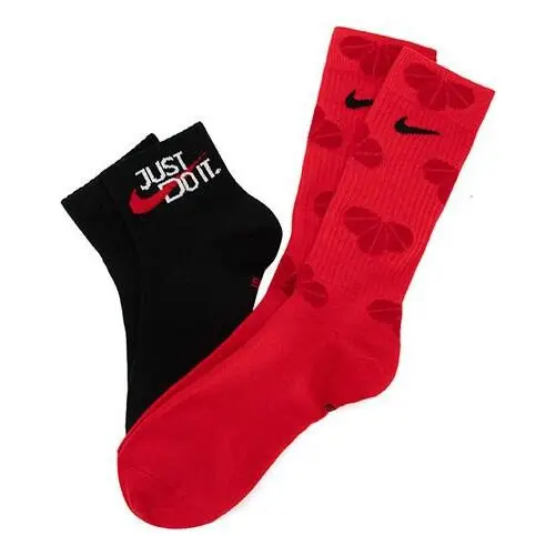 Nike Everyday Essentials Crew And Ankle Socks - Red/black