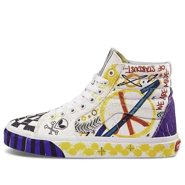 VANS Sk8-hi Galactic Goddess Sneakers - Yellow/blue