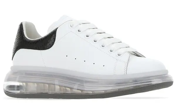 Alexander McQueen Oversized Sneaker With Clear Sole - White/black