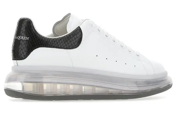 Alexander McQueen Oversized Sneaker With Clear Sole - White/black