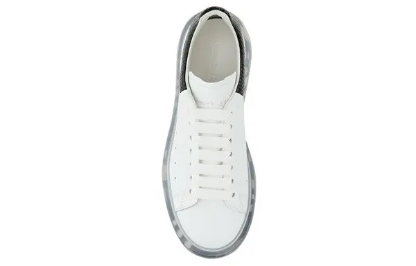 Alexander McQueen Oversized Sneaker With Clear Sole - White/black