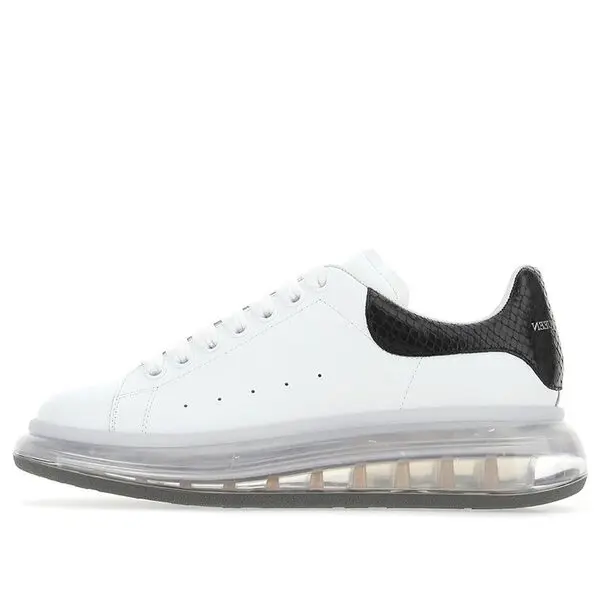 Alexander McQueen Oversized Sneaker With Clear Sole - White/black