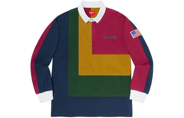 Supreme 7's Rugby Long Sleeve Polo Shirt - Blue