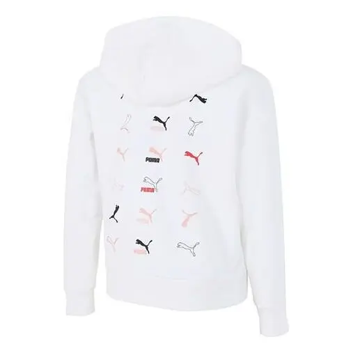 PUMA Classics Logo Graphics Hoodie - White
