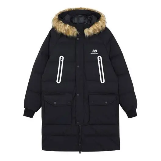 NEW BALANCE Classic Long Down Jacket - Black/brown