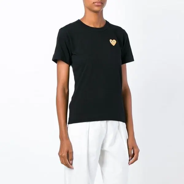 Play Comme Des Garcon Heart Logo T-shirt - Black