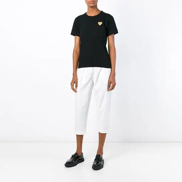 Play Comme Des Garcon Heart Logo T-shirt - Black