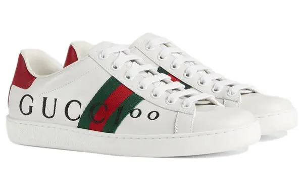 Gucci Ace 100 Print' Sneakers - White/green/red
