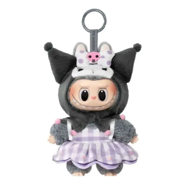 POP MART The Monsters X Hello Kitty And Friends Series Vinyl Plush Pendant 'kuromi - Multi-color