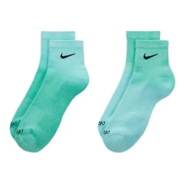 Nike Gradient Knit Logo Embroidered Crew Socks 2 Pairs - Default Colorway