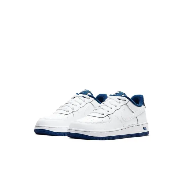 Nike Force 1 Low Athletic Sneakers - White/blue