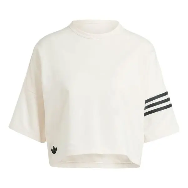 Adidas Adicolor Neuclasis Cropped T-shirt - Wonder White/black