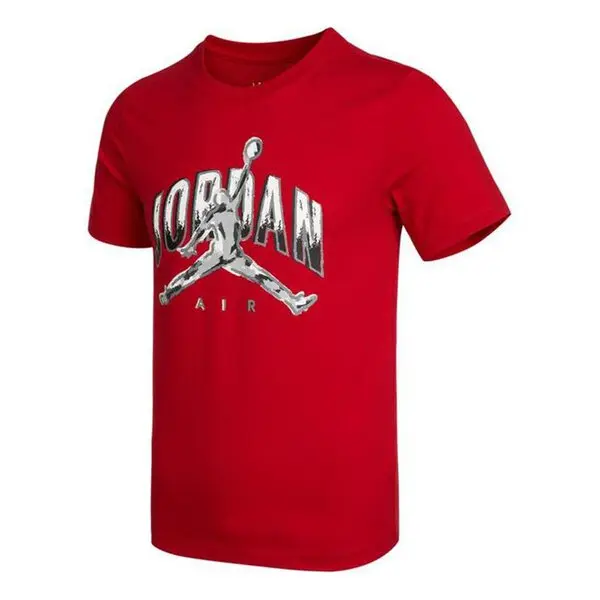 JORDAN Basketball Sports Short Sleeve T-shirt - Red