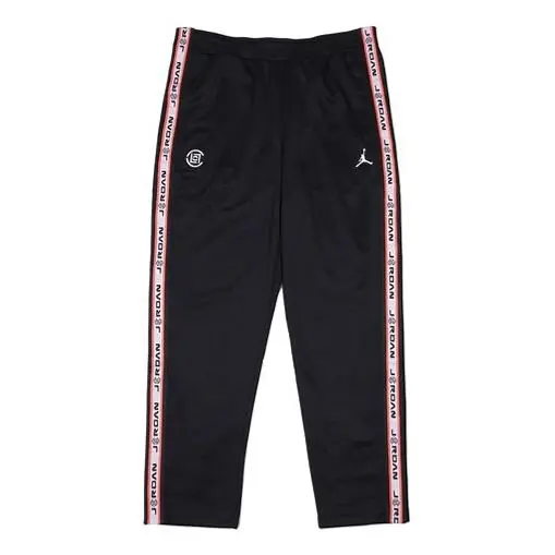 JORDAN X Clot Crossover Tricot Pant Straight Sports Pants Us Edition Black Red - Black/red
