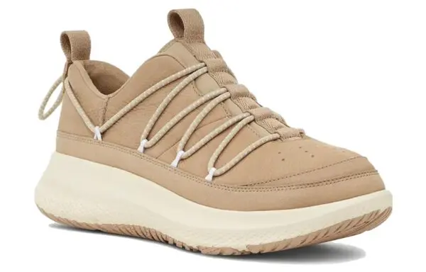 UGG Ca78 Heritage Trainer Nubuck Sneakers - Beige/white