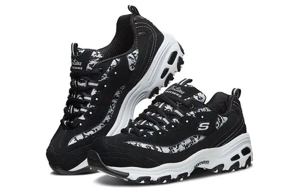 Sketchers D'lites 1.0 Athletic Sneakers - Black/white
