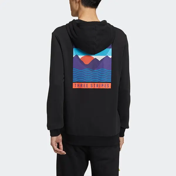 Adidas Pullover Hoodie With Graphic Print