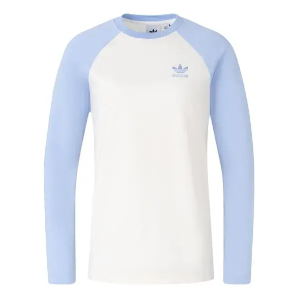Adidas Long Sleeve T-shirt Raglan Sleeves - White/purple