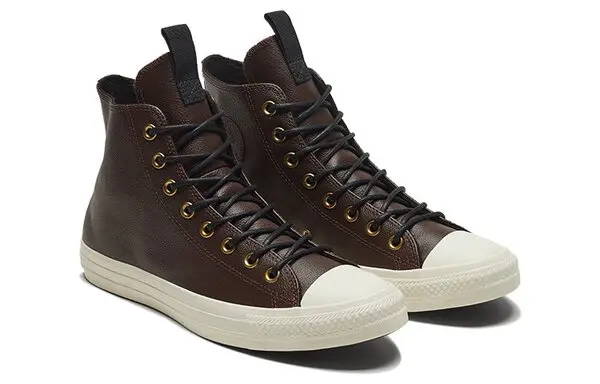 CONVERSE Chuck Taylor All Star Leather High Top Sneakers - Brown