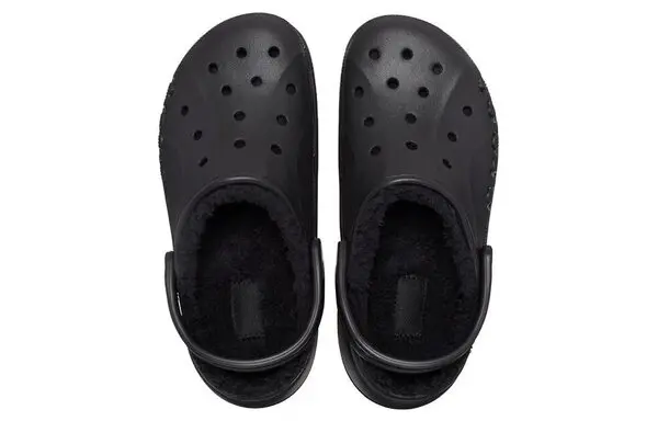 CROCS Baya Platform Lined Clogs - Black