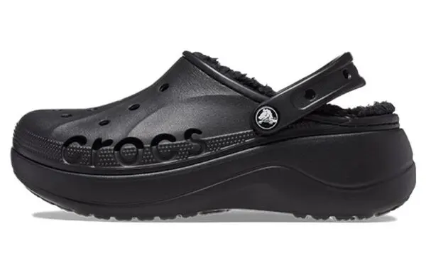 CROCS Baya Platform Lined Clogs