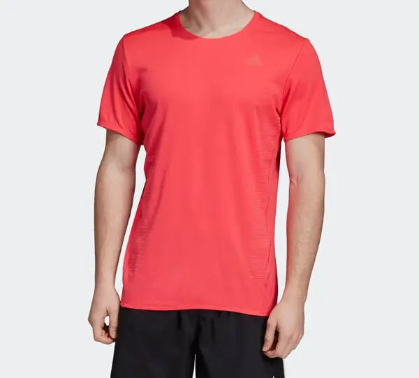 Adidas Logo Breathable Short Sleeve T-shirt - Red