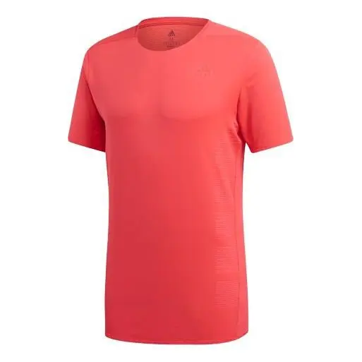 Adidas Logo Breathable Short Sleeve T-shirt - Red