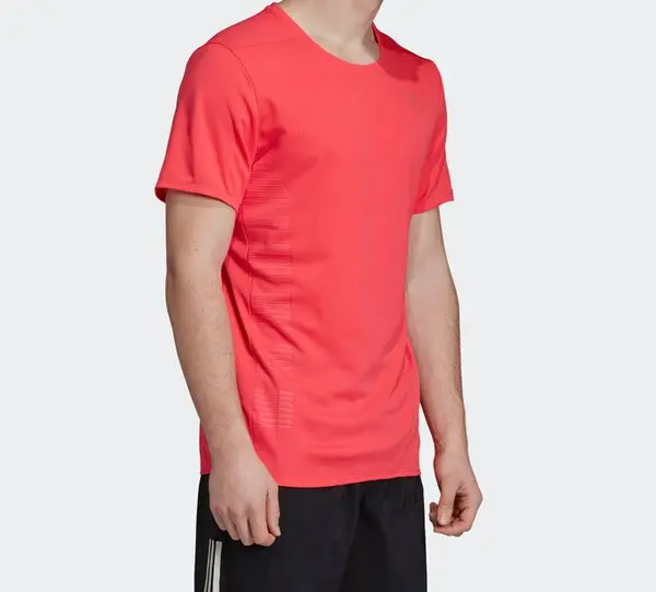 Adidas Logo Breathable Short Sleeve T-shirt - Red