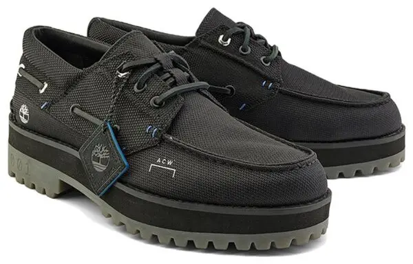 Timberland X A-cold-wall 3 Eye Lug Boat Shoe - Back/white/olive Gree