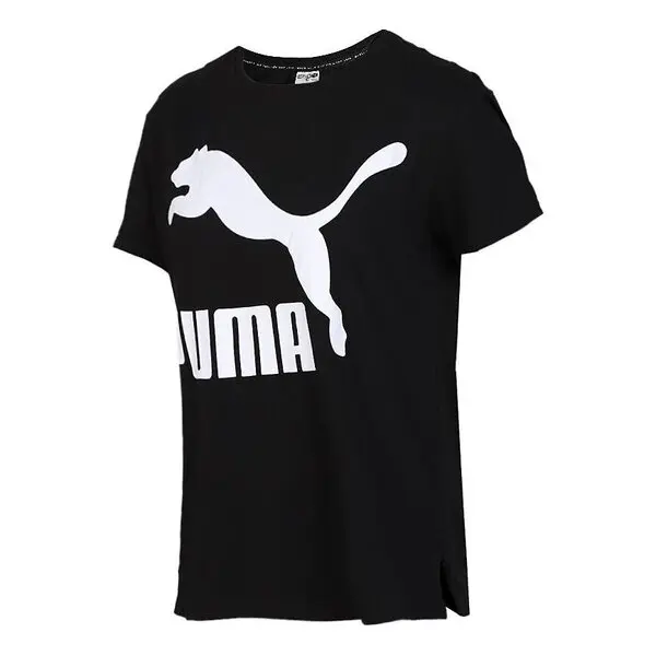 PUMA Classics Logo Short Sleeve T-shirt - Black