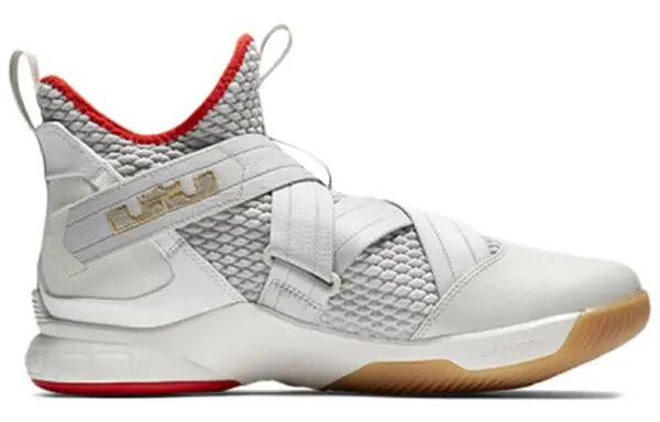 Nike Lebron Soldier Ep Athletic High-top Sneakers - White/red