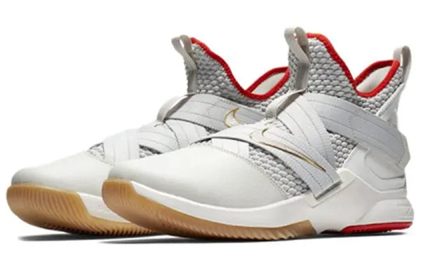 Nike Lebron Soldier Ep Athletic High-top Sneakers - White/red