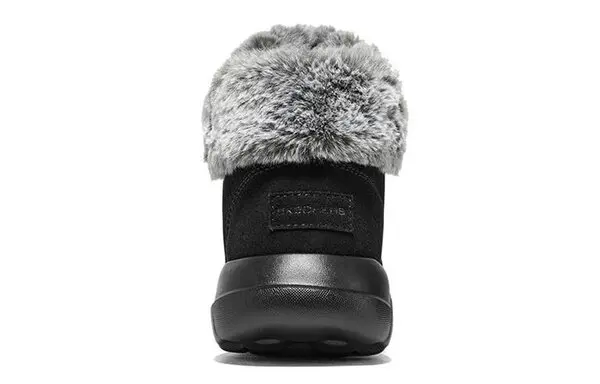 Sketchers On-the-go Joy Lace-up Ankle Boots With Faux Fur Trim