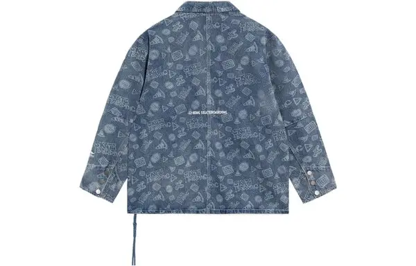 LI-NING Skateboard Series Full Print Denim Jacket