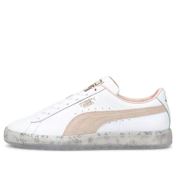 PUMA Basket 'in Bloom' Sneakers - White/pink