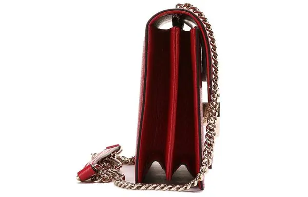Gucci Leather Organ Crossbody Bag - Red