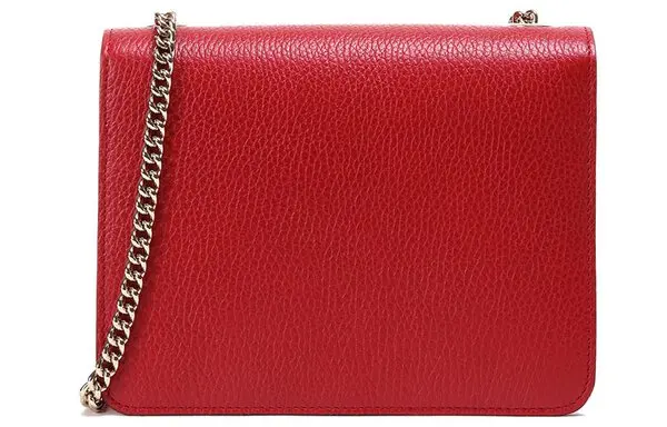 Gucci Leather Organ Crossbody Bag - Red
