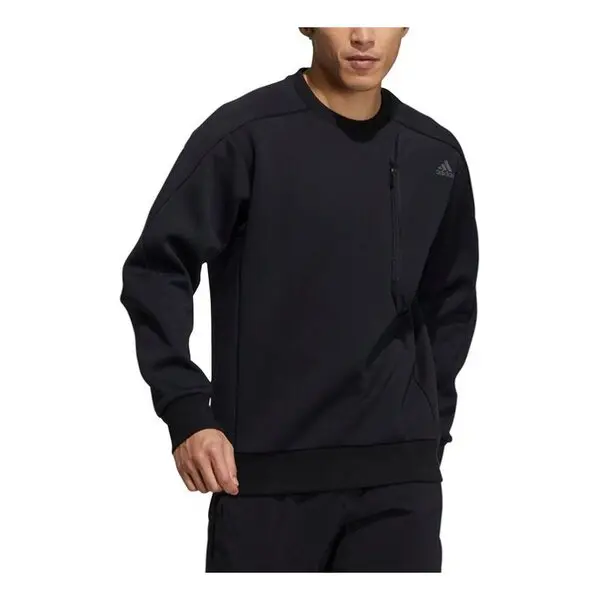 Adidas Th Top Dk Sweat Zipper Pocket Loose Sports Pullover - Multi-color