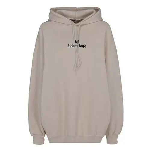 Balenciaga Alphabet Logo Pullover Hoodie - White