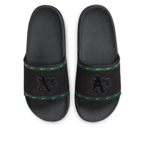 Nike Mlb X Offcourt Slide 'oakland Athletics - Black/green
